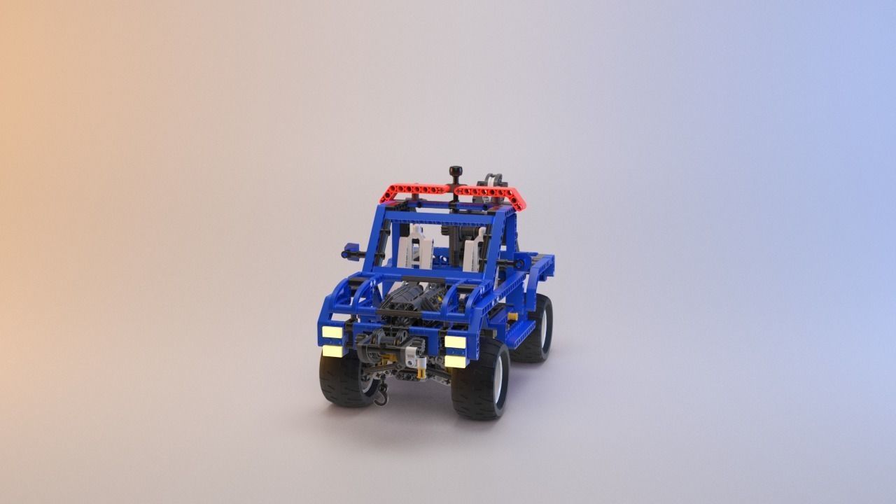 Lego Technic - Caterpillar 4WD - 8435 3D model | CGTrader