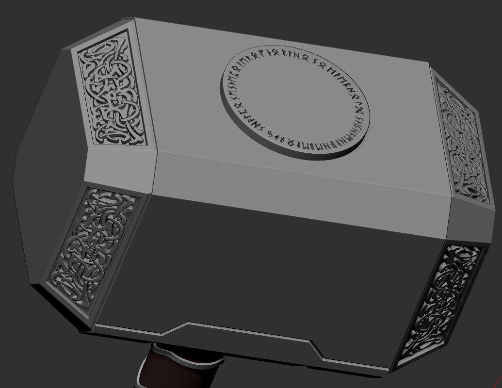Mjolnir box with ornate design 3D model 3D printable | CGTrader