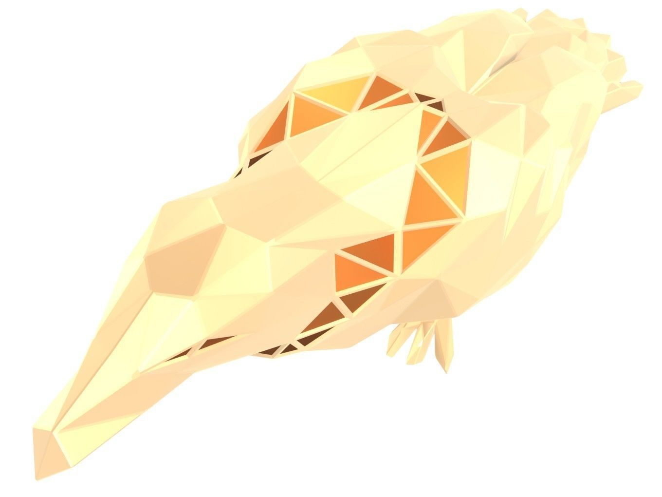 Polygonal Crow Parametric 3D model 3D printable | CGTrader