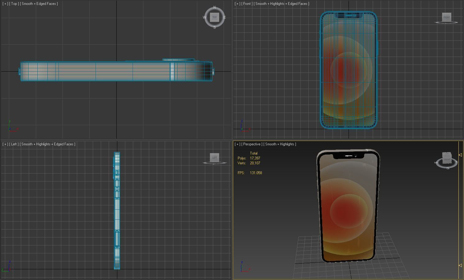 3D model Apple iPhone 12 WHITE VR / AR / low-poly | CGTrader