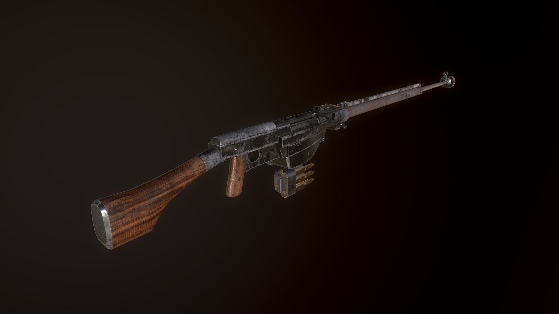 3D model PTRS-41 ussr ww2 anti-tank rifle pbr VR / AR / low-poly | CGTrader