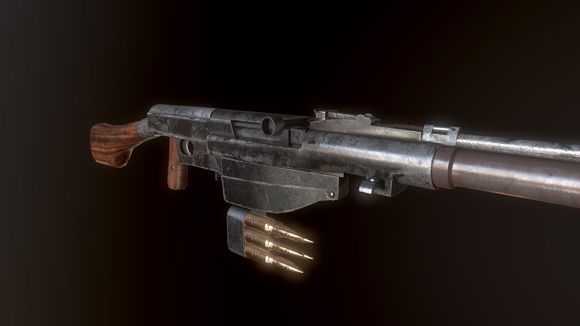 3D model PTRS-41 ussr ww2 anti-tank rifle pbr VR / AR / low-poly | CGTrader