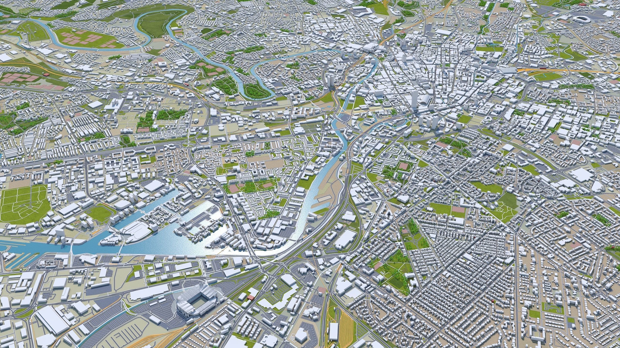 3D model Manchester City United Kingdom VR / AR / low-poly | CGTrader