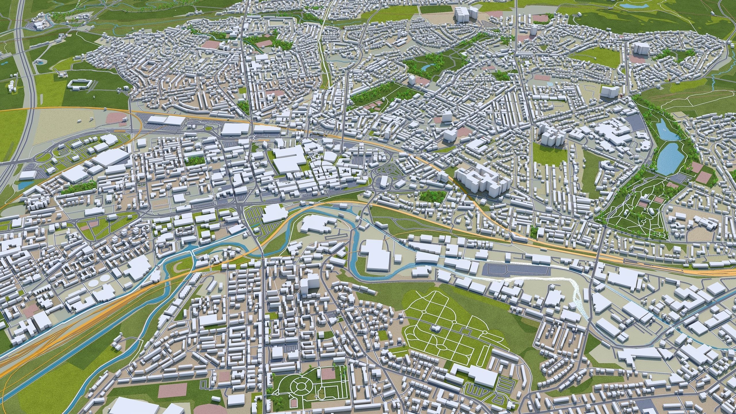 3D model Manchester City United Kingdom VR / AR / low-poly | CGTrader