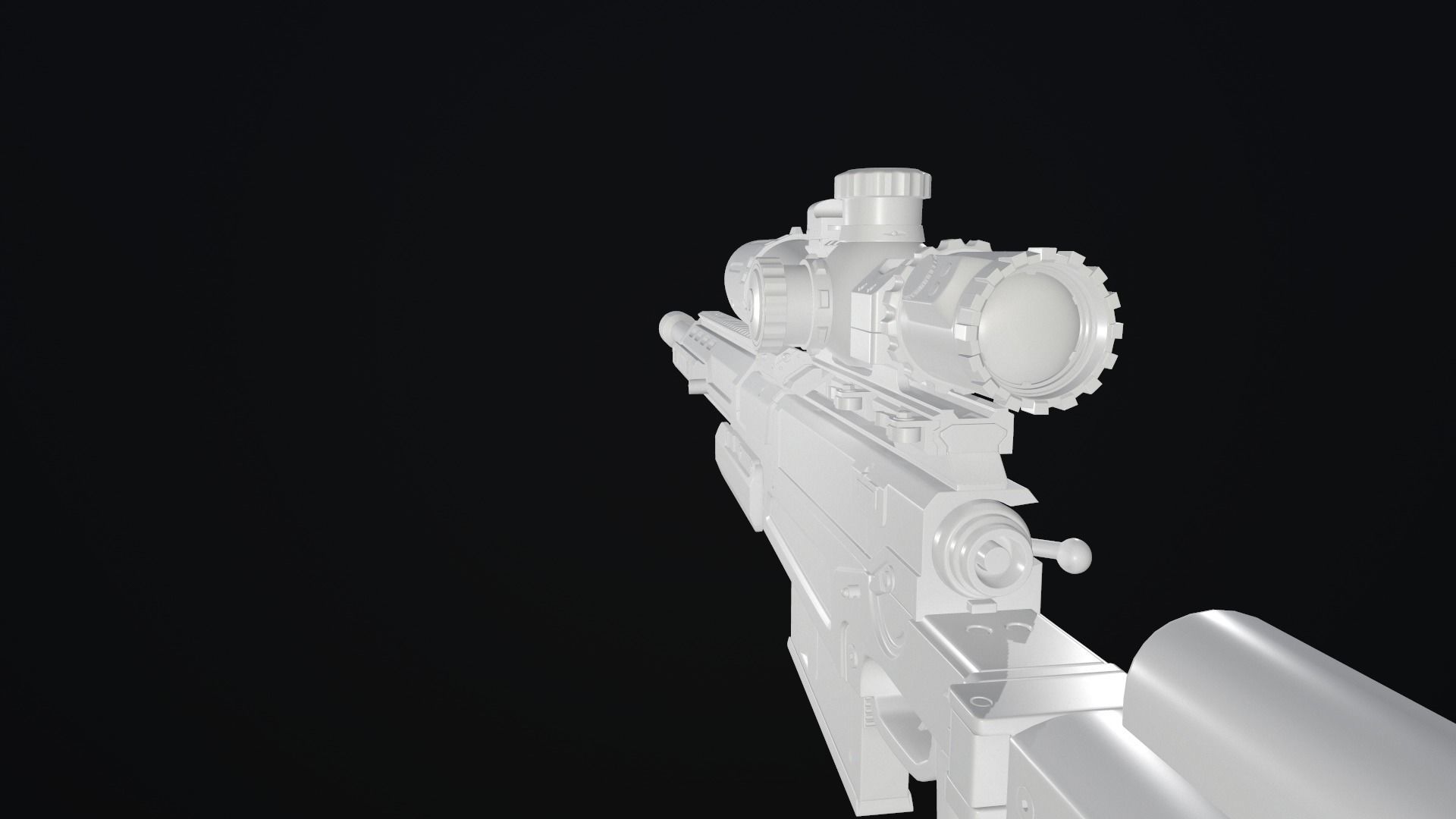 Sniper AX-50 High Poly 3D model rigged | CGTrader