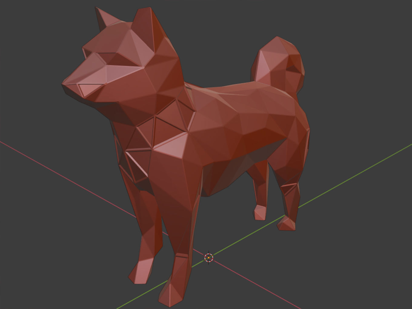 Polygonal Shiba Inu Parametric 3D model 3D printable | CGTrader