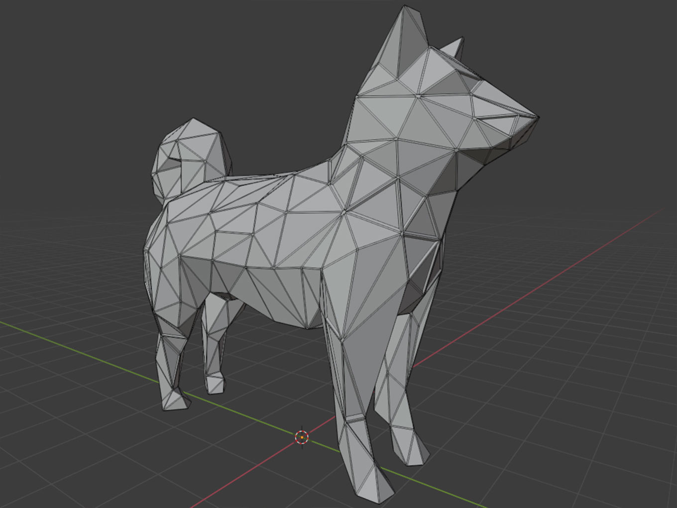 Polygonal Shiba Inu Parametric 3D model 3D printable | CGTrader