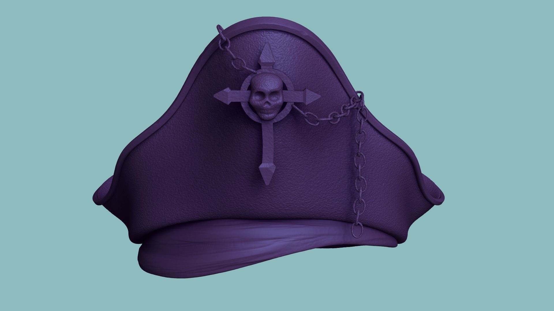 3D model Gothic Pirate Hat - Fantasy Character Costume VR / AR / low ...