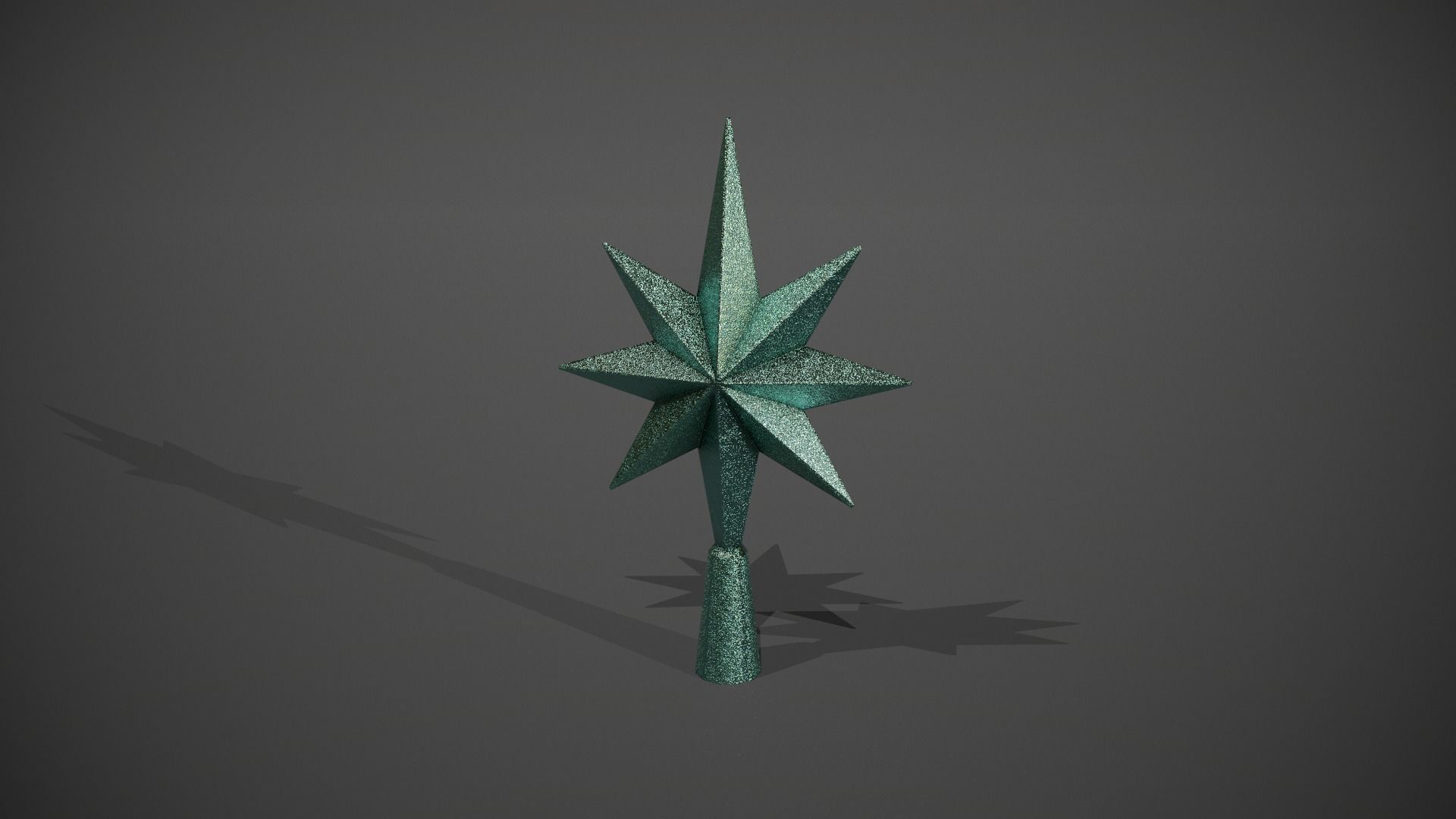 3D model Glittery Blue Star Tree Topper VR / AR / low-poly | CGTrader