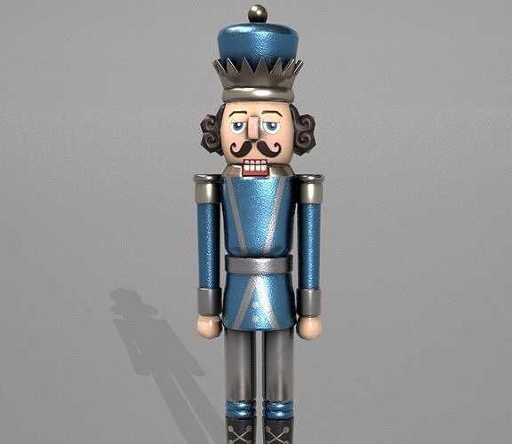 3D model Glittery Blue Nut Cracker VR / AR / low-poly | CGTrader