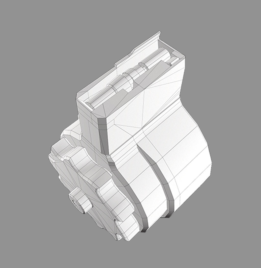 3D model X FAL 50 Round Drum Magazine For 308 Rifles Low Poly PBR VR ...