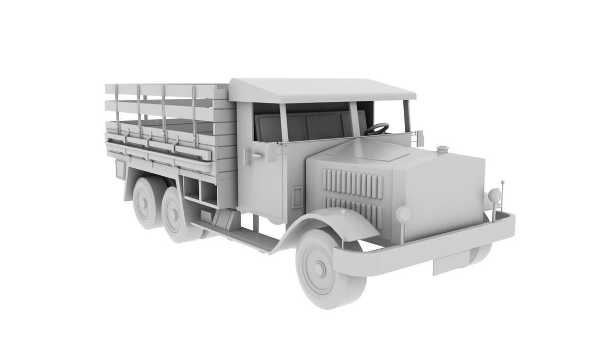 3D model WW2 German Truck Low Poly VR / AR / low-poly | CGTrader