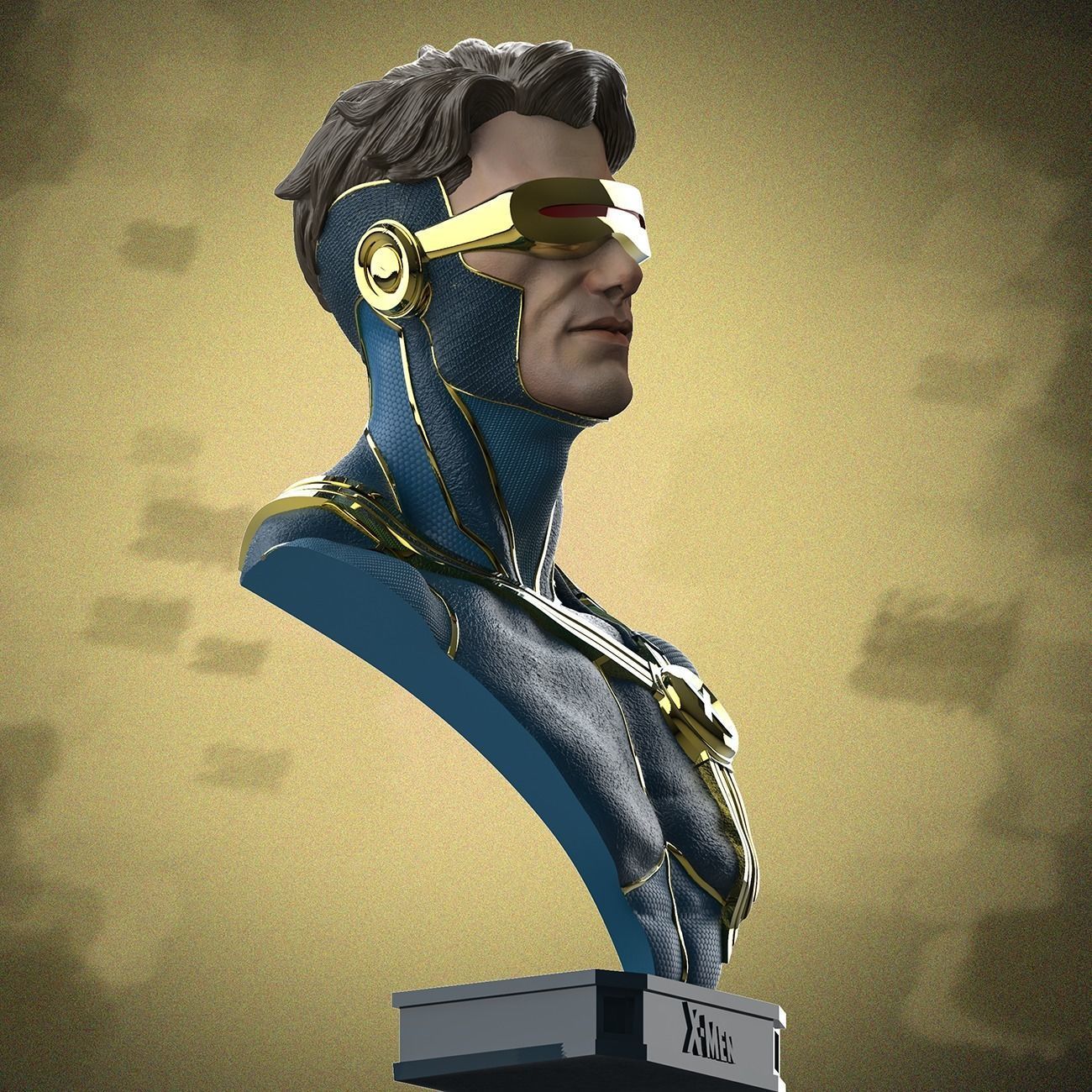 Cyclops X-Men Bust 3D model 3D printable | CGTrader
