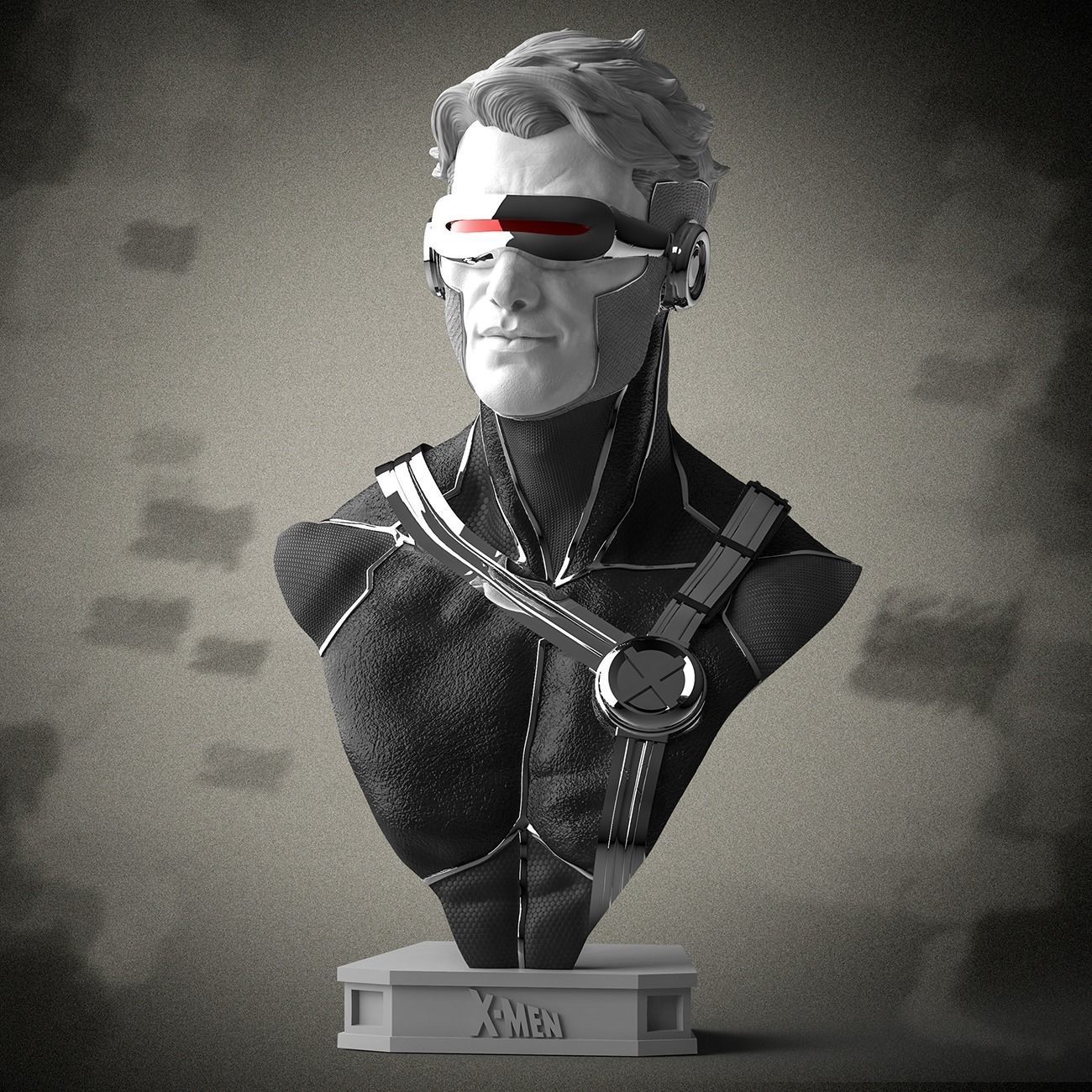 Cyclops X-Men Bust 3D model 3D printable | CGTrader