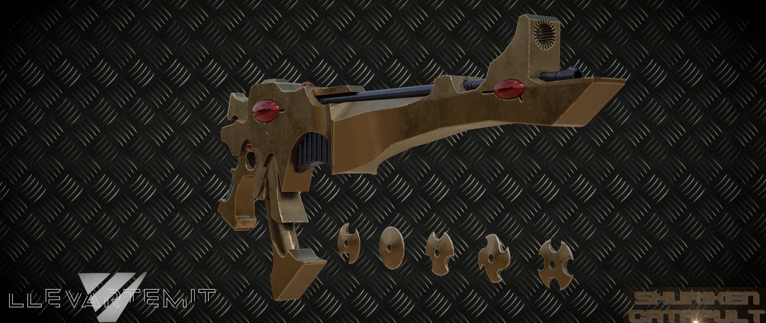 3D model Shuriken Catapult Warhammer 40000 Eldar VR / AR / low-poly ...