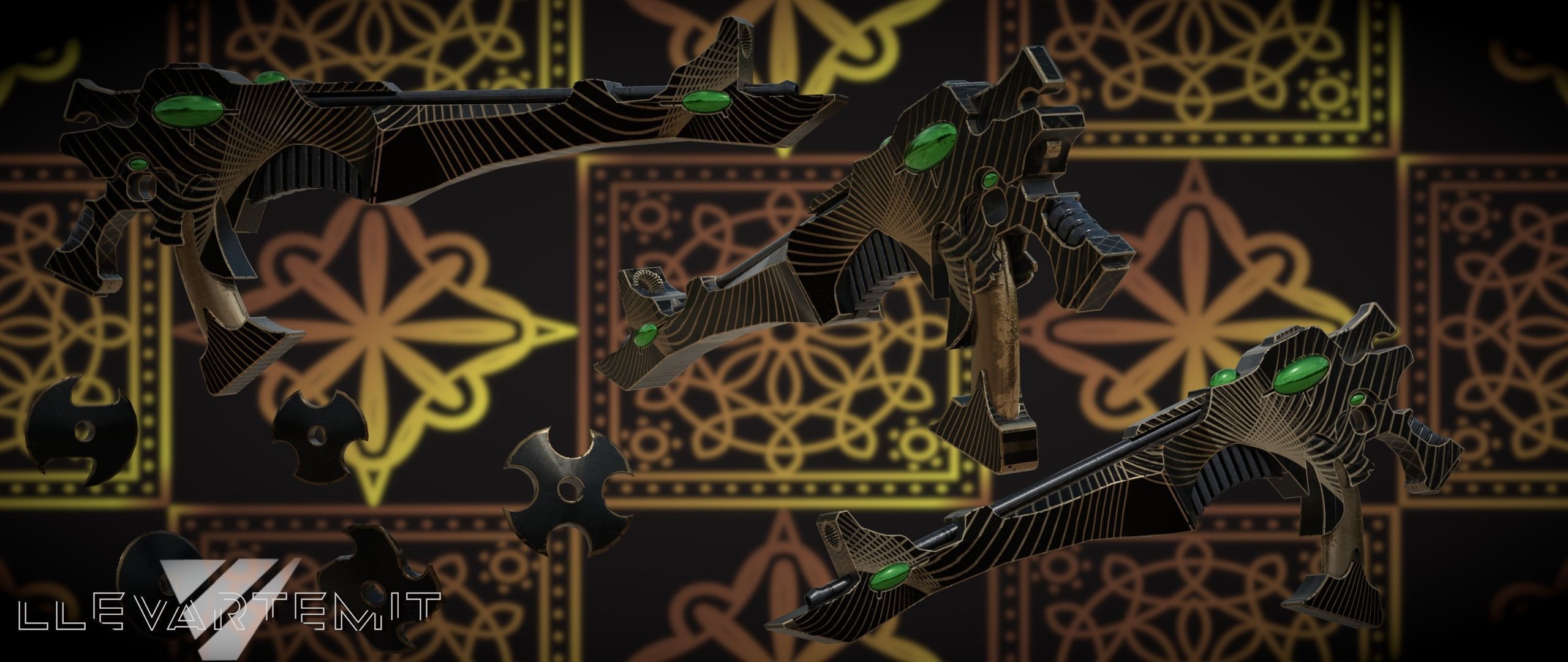 3D model Shuriken Catapult Warhammer 40000 Eldar VR / AR / low-poly ...