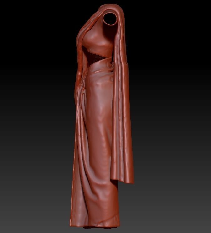 South indian Saree Model 3D model 3D printable | CGTrader