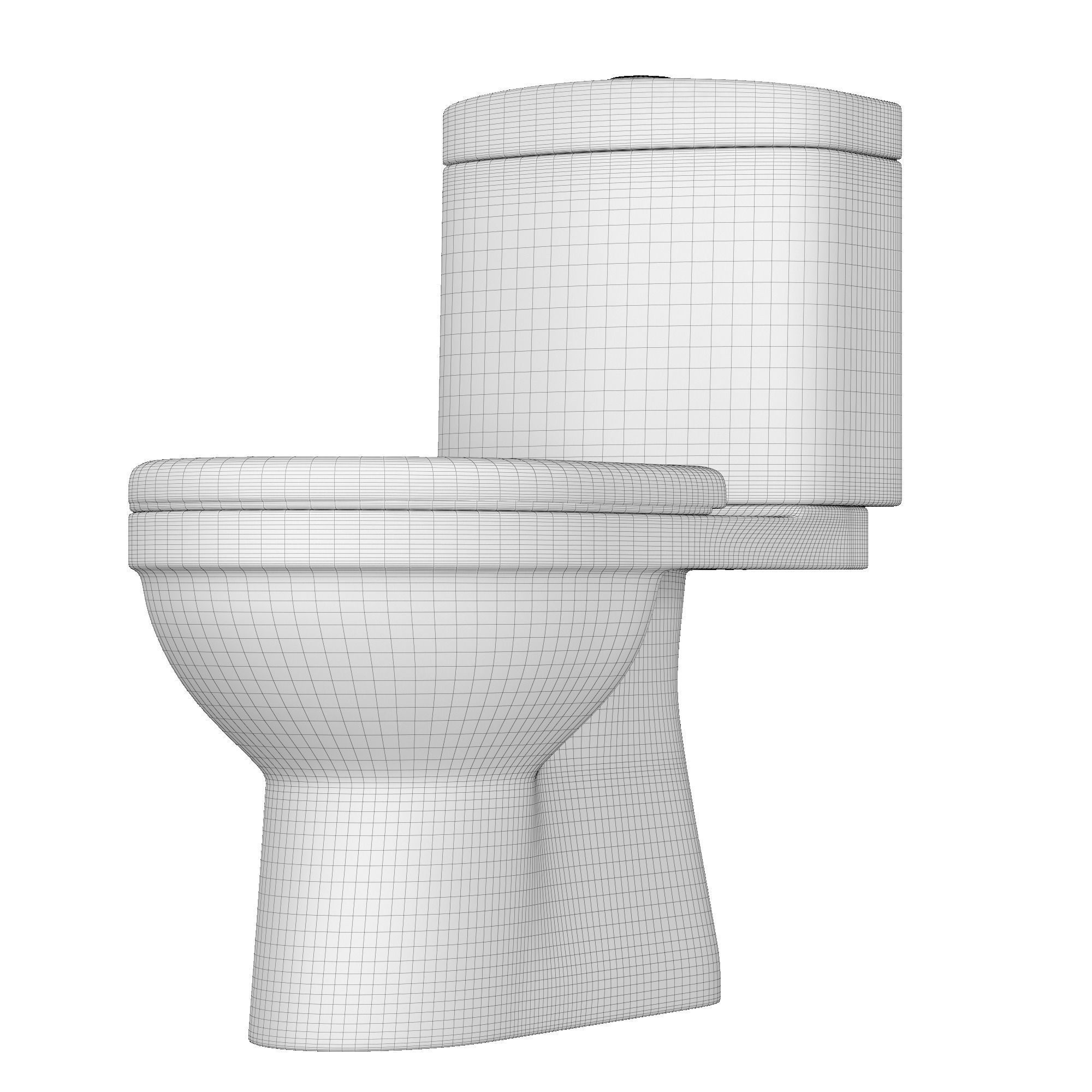 Two piece EWC toilet 3D model Modeled in 3ds max 3D model | CGTrader
