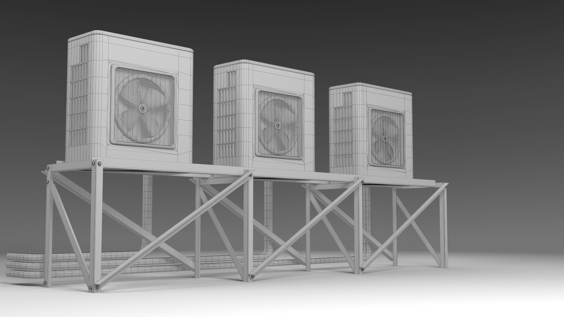 Air conditioner compressor unit free 3D model | CGTrader