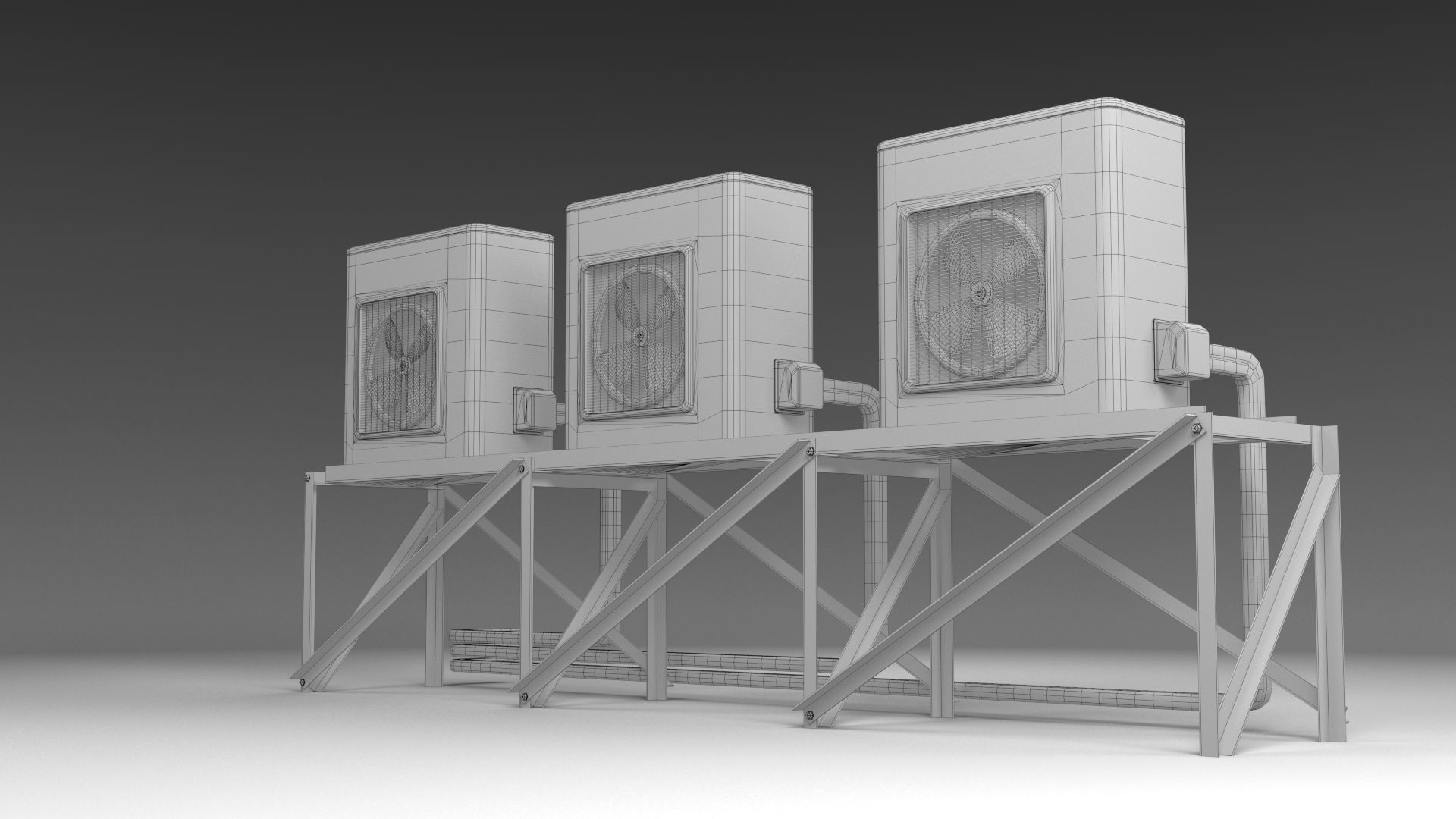 Air conditioner compressor unit free 3D model | CGTrader