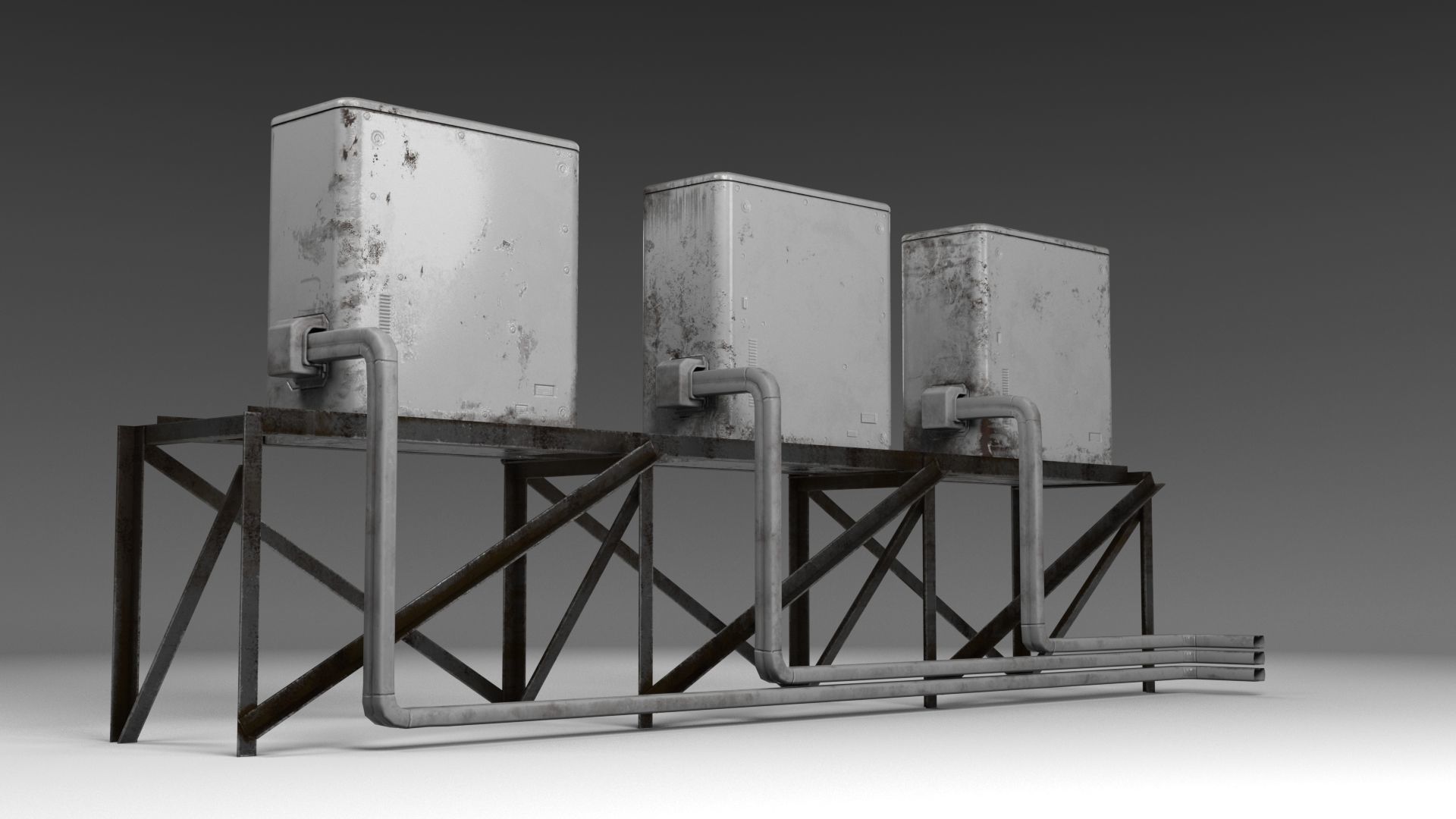 Air conditioner compressor unit free 3D model | CGTrader