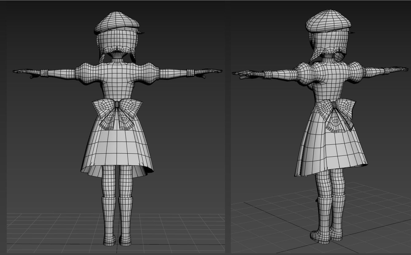 Higurashi no Naku Koro ni Rena VRChat 3D model rigged | CGTrader