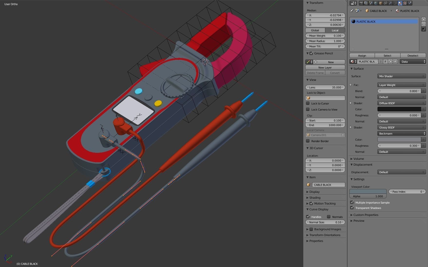 Digital Clamp Meter 3D model | CGTrader