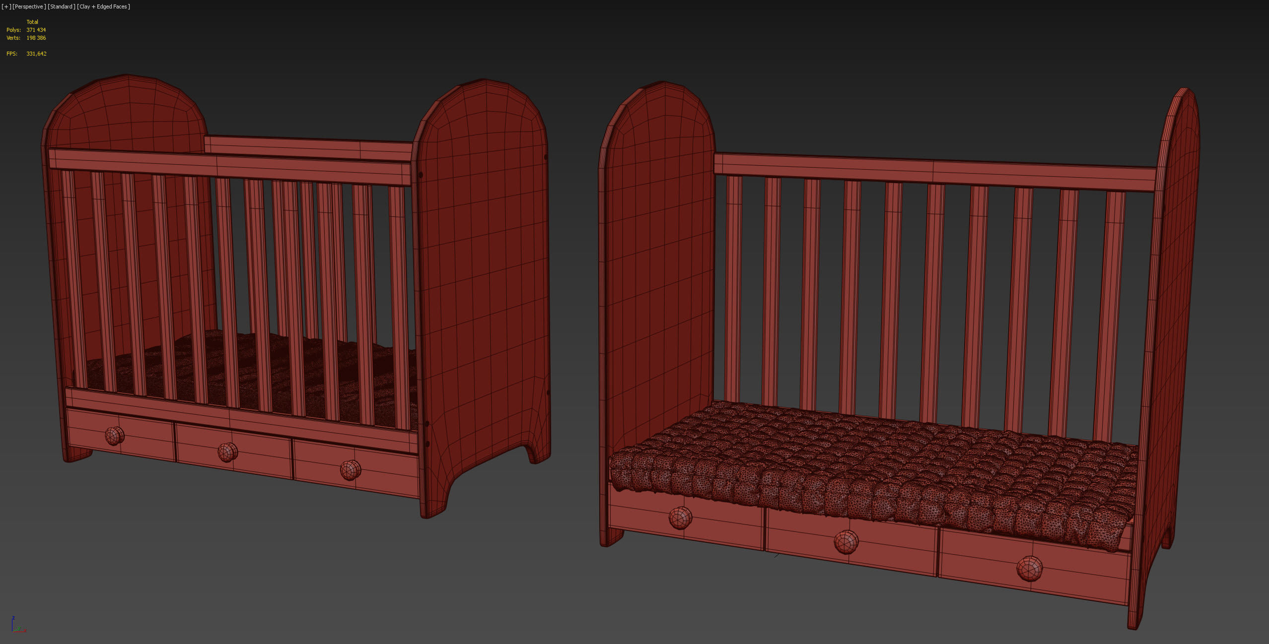 Baby cot 3D model | CGTrader