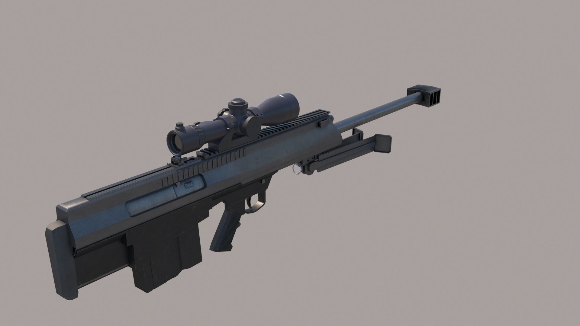 3D model XM500 Sniper Rifle VR / AR / low-poly | CGTrader
