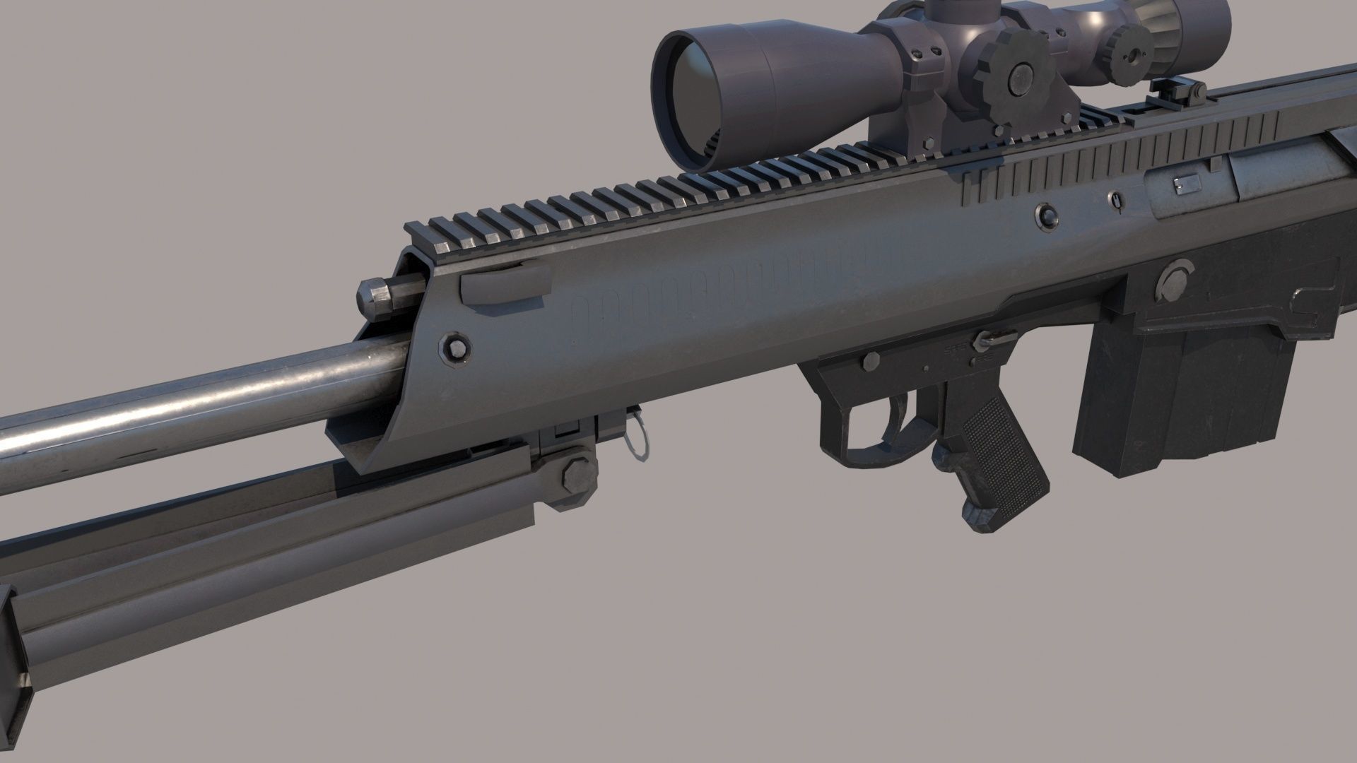 3D model XM500 Sniper Rifle VR / AR / low-poly | CGTrader