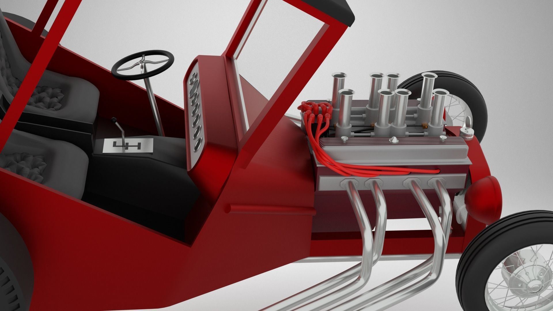 Uncertain-T Custom Hot Rod 3D model | CGTrader