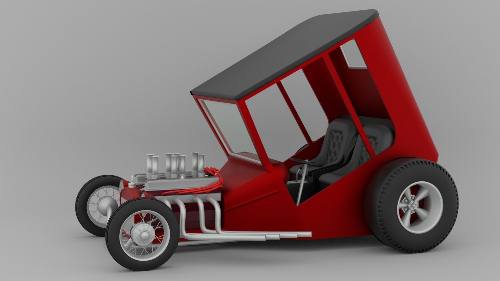 Uncertain-T Custom Hot Rod 3D model | CGTrader