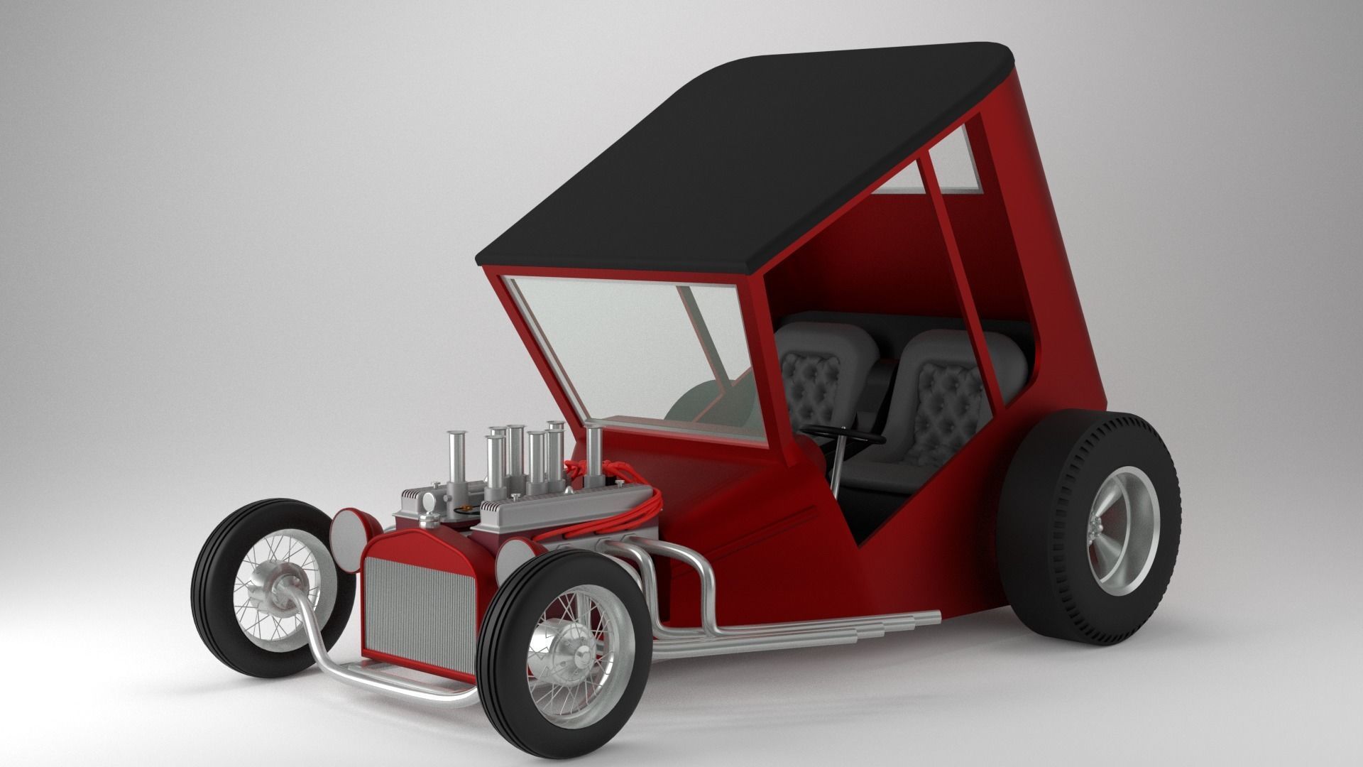 Uncertain-T Custom Hot Rod 3D model | CGTrader