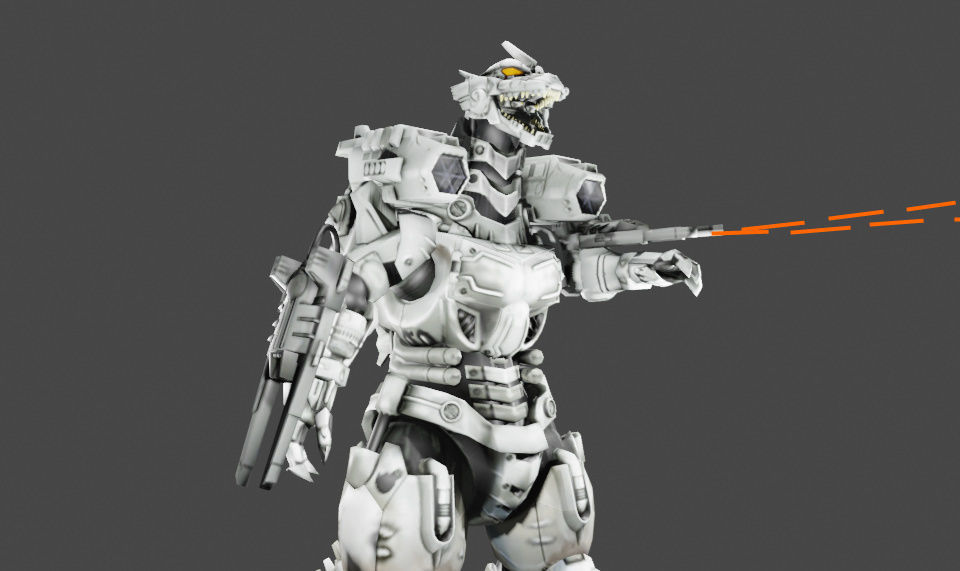 Kiryu Mechagodzilla 3 3D model animated rigged | CGTrader