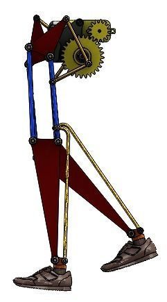 Humanoid Walking Mechanism 3D model 3D printable animated rigged | CGTrader