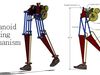 Humanoid Walking Mechanism 3D model 3D printable animated rigged | CGTrader