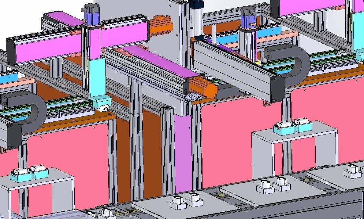 Mobile phone charger automatic assembly line 3D model | CGTrader