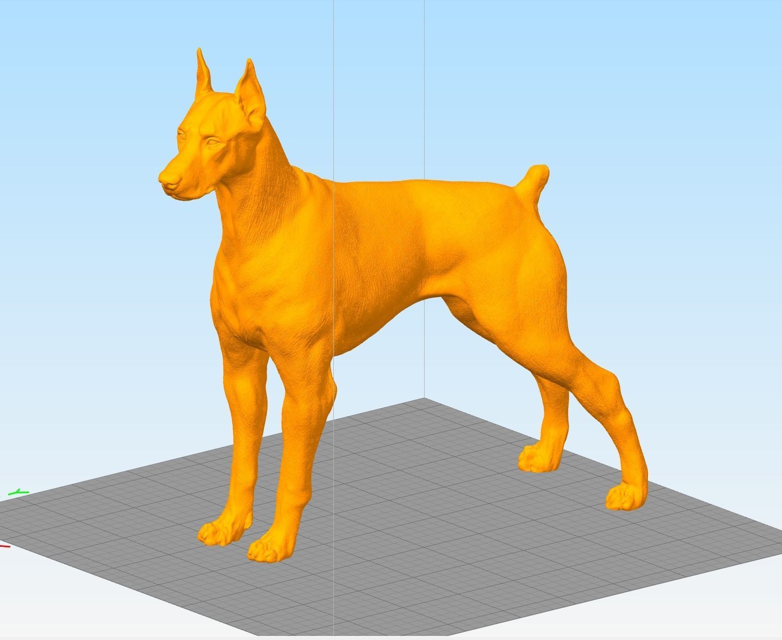 Doberman model STL 3D model 3D printable | CGTrader