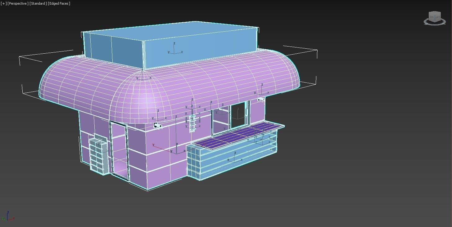 Kiosk free 3D model | CGTrader