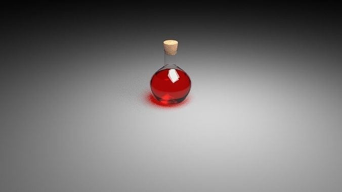 red flask free 3D model | CGTrader