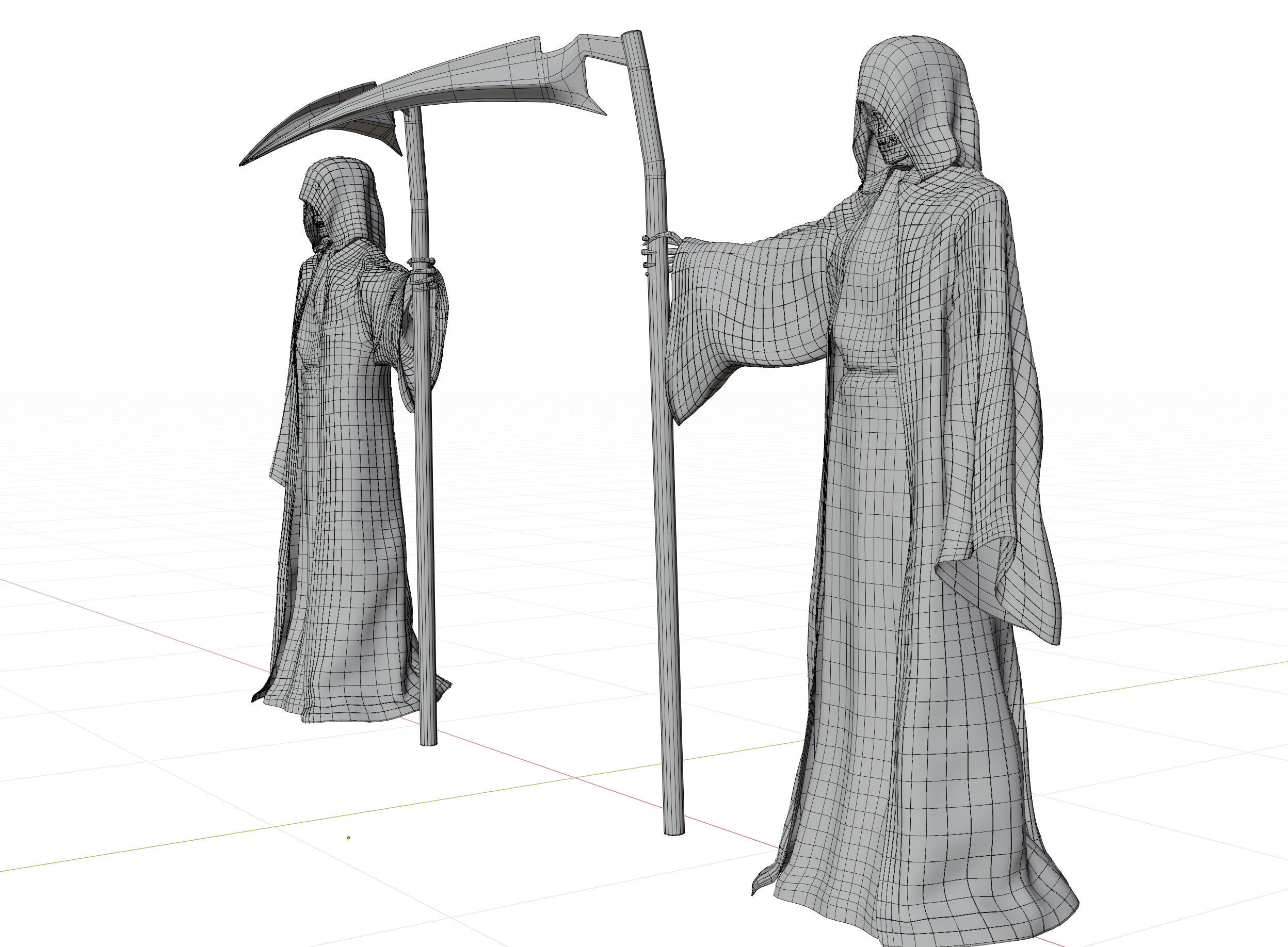 3D model Grim Reaper Sculpture VR / AR / low-poly | CGTrader