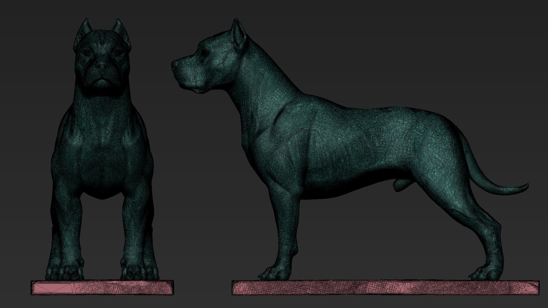 Dogo Argentino 3D model 3D printable | CGTrader