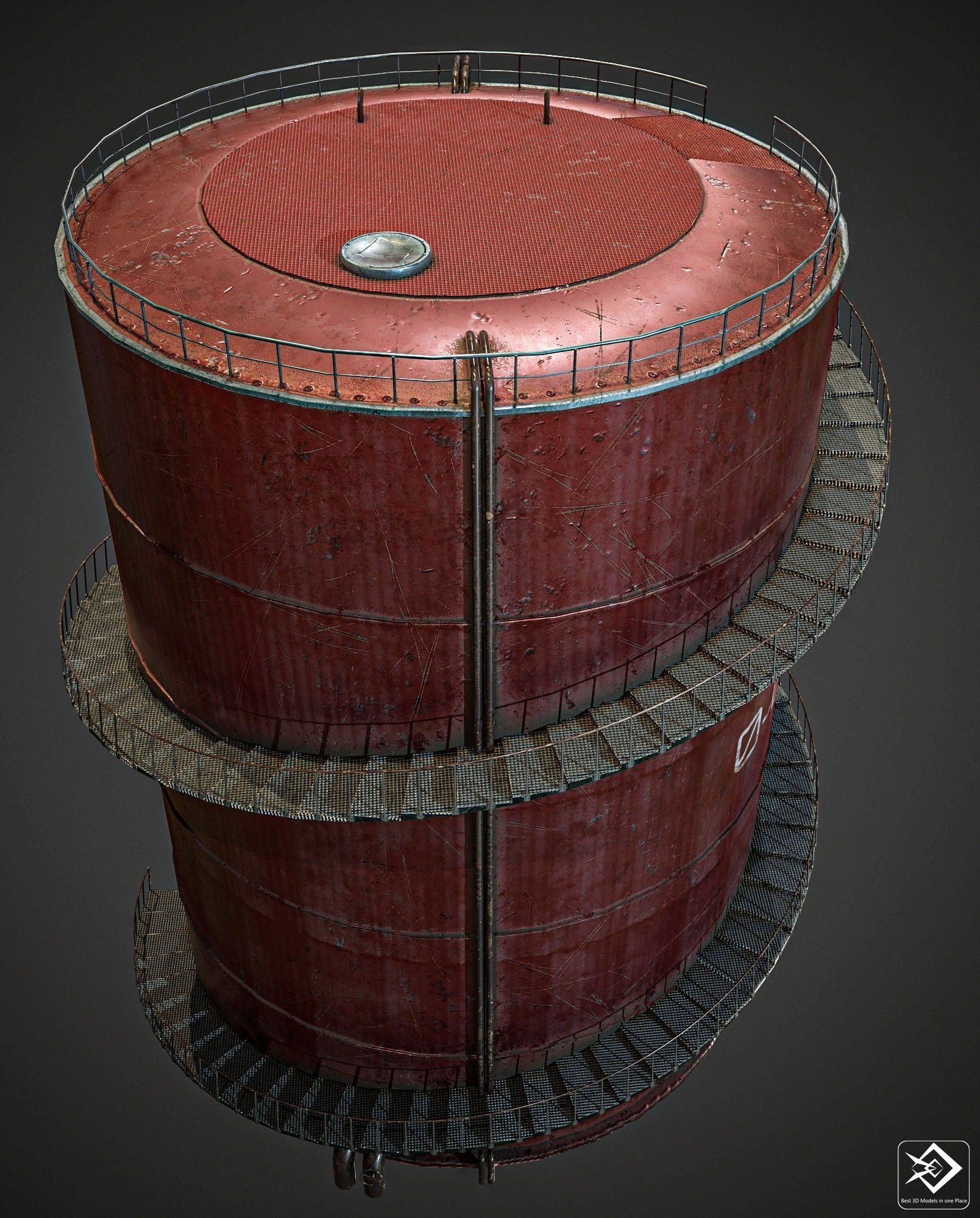 3D model Gas Tank VR / AR / low-poly | CGTrader