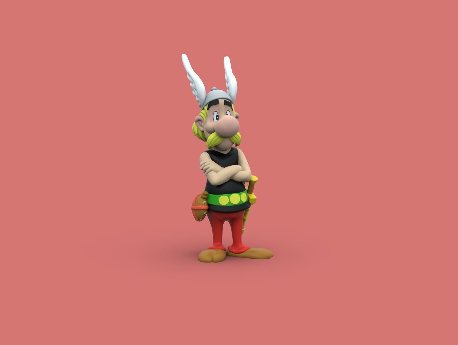 Asterix character 3D model 3D printable | CGTrader