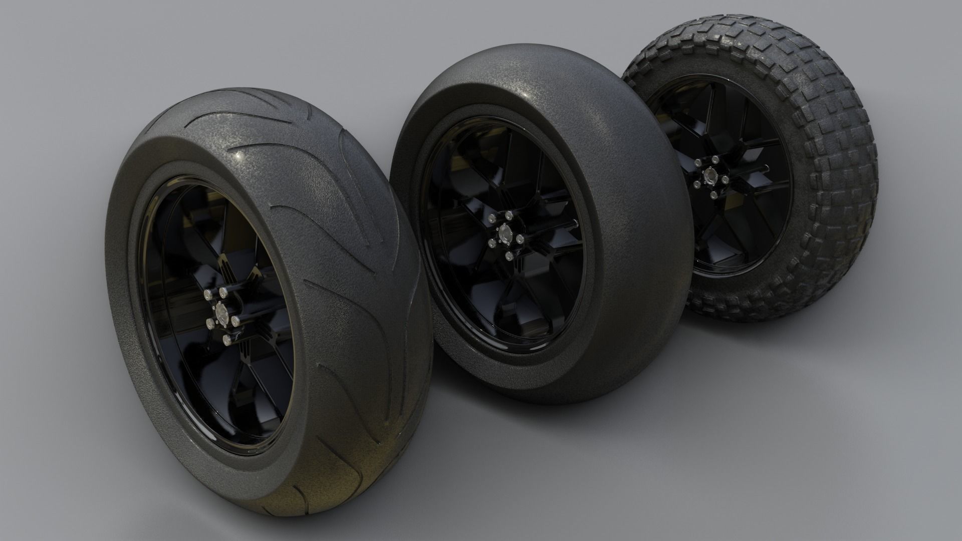 motorcycle wheels asset with blender 3D model | CGTrader