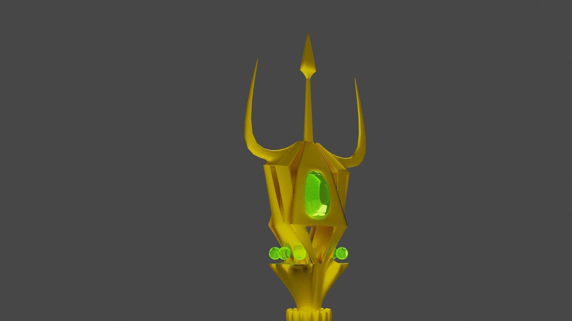 3D model wizard spear VR / AR / low-poly | CGTrader