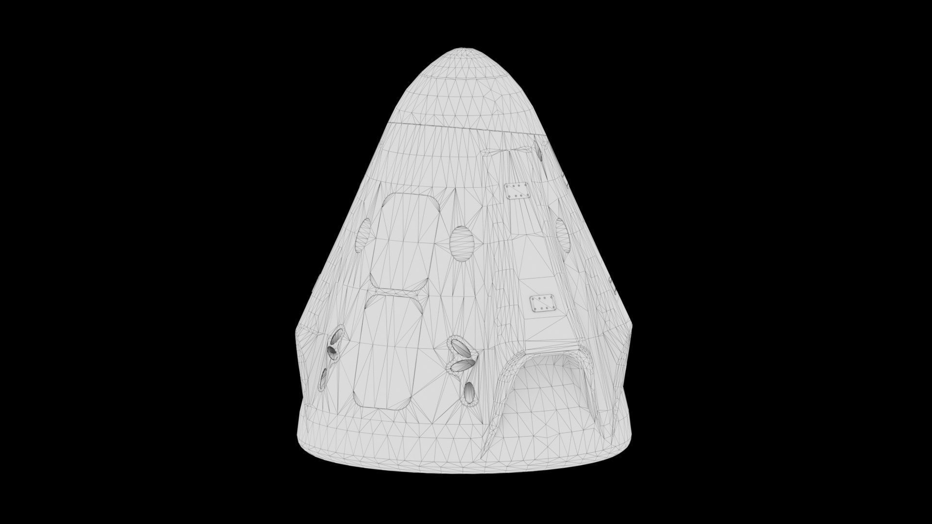 3D model Crew Dragon SpaceX Pod VR / AR / low-poly | CGTrader