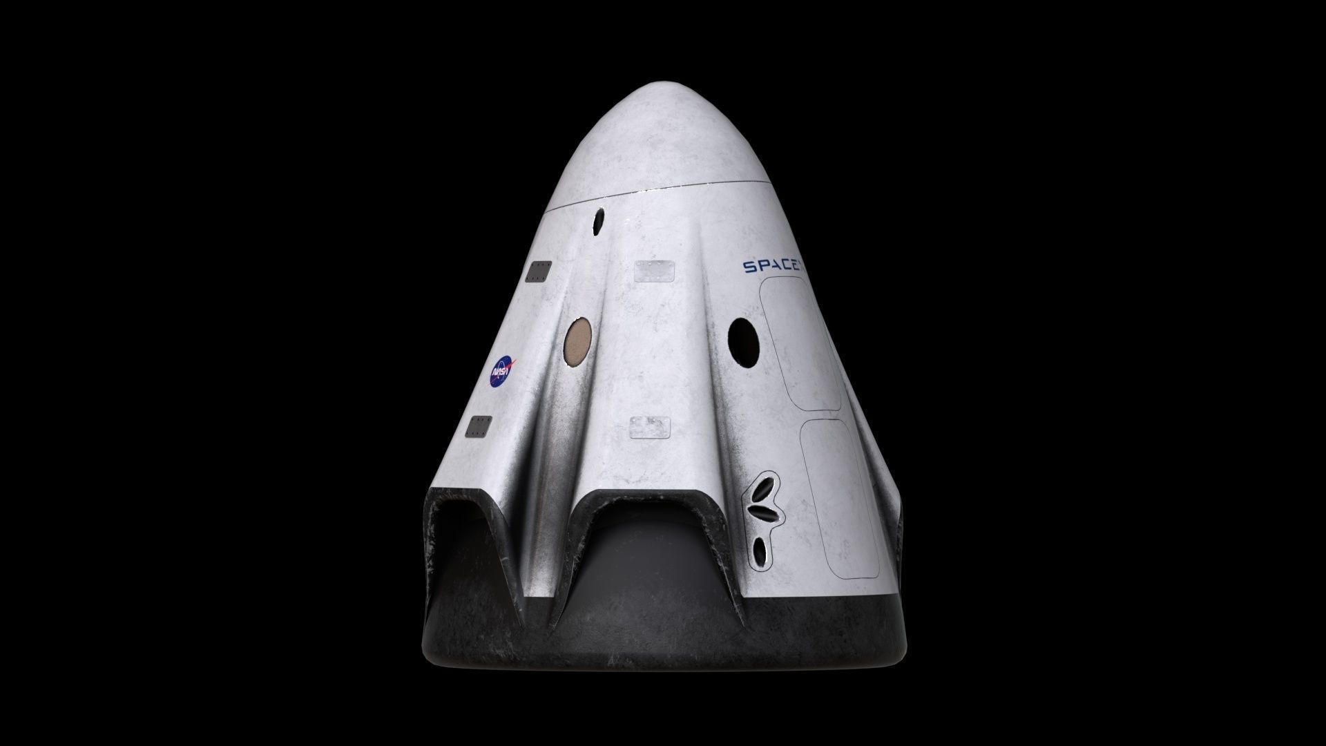 3D model Crew Dragon SpaceX Pod VR / AR / low-poly | CGTrader