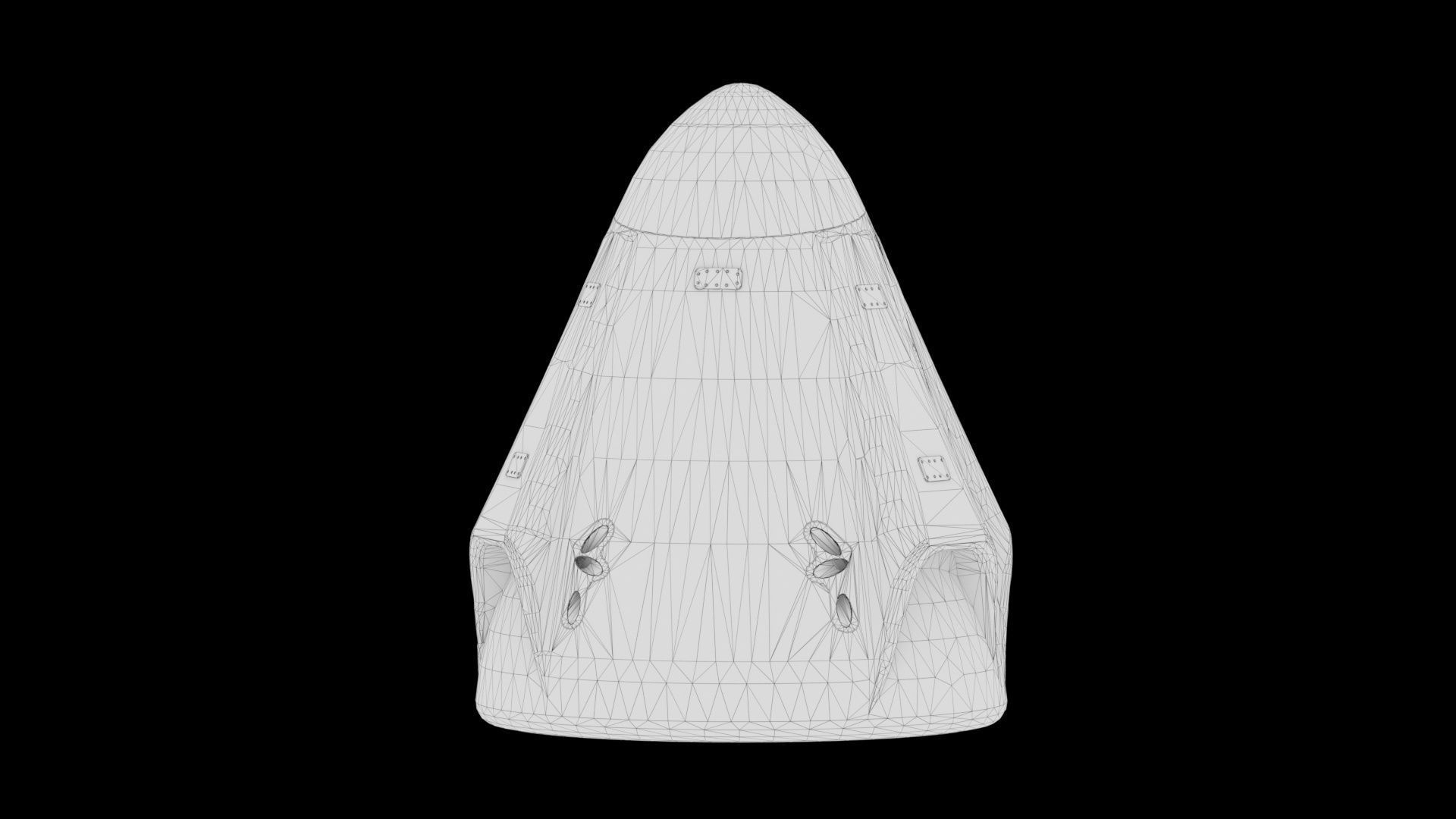 3D model Crew Dragon SpaceX Pod VR / AR / low-poly | CGTrader