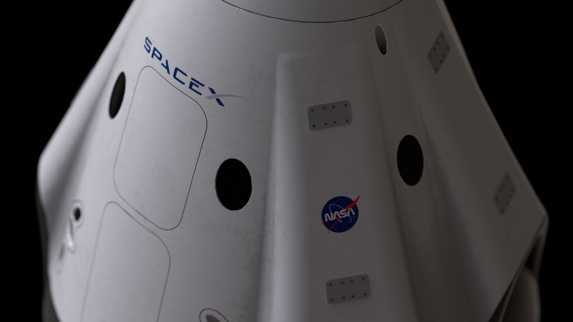 3D model Crew Dragon SpaceX Pod VR / AR / low-poly | CGTrader